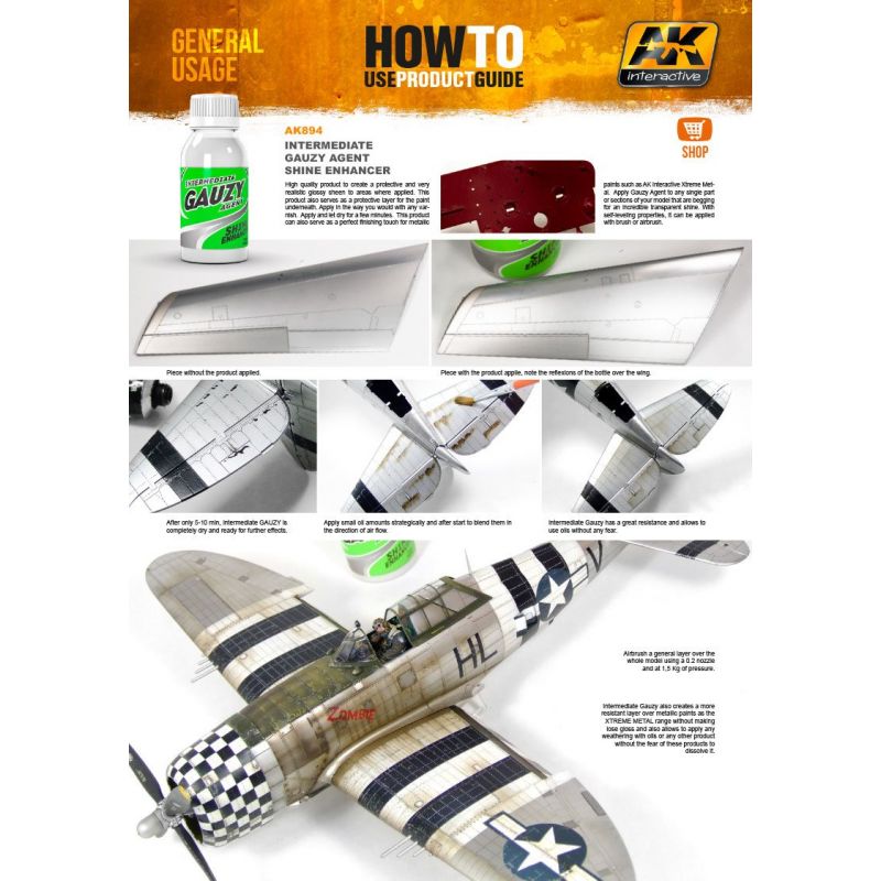 AK-Interactive INTERMEDIATE GAUZY AGENT SHINE ENHANCER 100 ML ...