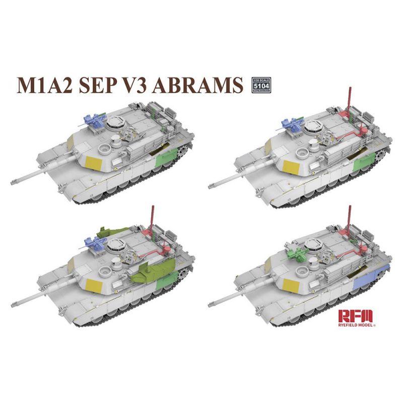 RYE FIELD MODEL 5104 M1A2 SEP V3 Abrams Main Battle Tank - CMMODELLISMO